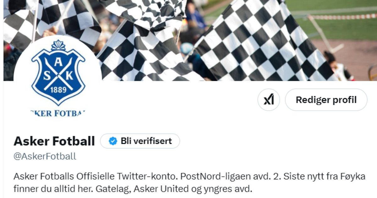 Asker Fotball melder overgang fra X til Bluesky / Asker Fotball